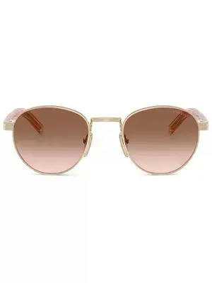 Prada Round-frame Sunglasses - Gold