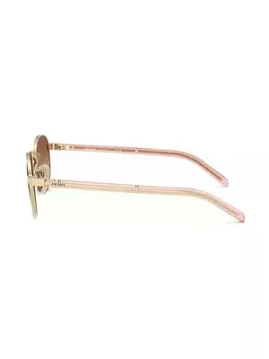 Prada Round-frame Sunglasses - Gold