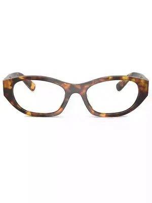 Miu Miu Rectangle-frame Glasses - Brown