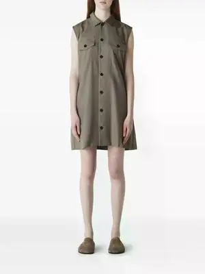Sacai Wool-blend Shirt Dress