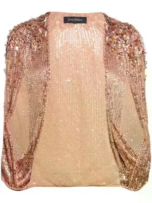 Jenny Packham Jenny Packham Mina Sequin Embellished Jacket Pink
