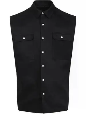 Rick Owens Jumbo Sleeveless Overshirt - Black