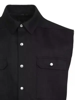 Rick Owens Jumbo Sleeveless Overshirt - Black