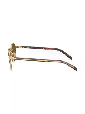 Prada Round-frame Sunglasses - Gold