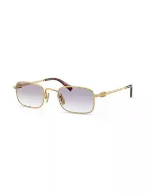 Miu Miu Rectangle-frame Sunglasses - Gold