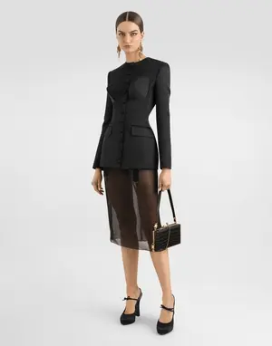 Dolce & Gabbana Single-breasted Duchess Jacket With Conical Cups