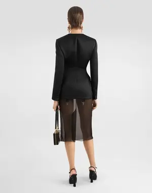 Dolce & Gabbana Single-breasted Duchess Jacket With Conical Cups