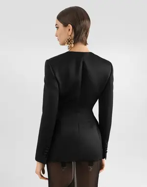 Dolce & Gabbana Single-breasted Duchess Jacket With Conical Cups