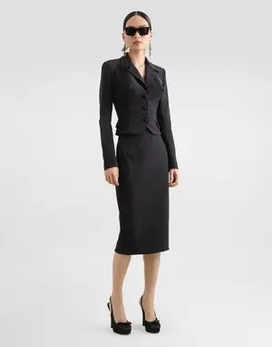 Dolce & Gabbana Short Single-breasted Technical Cady Jacket