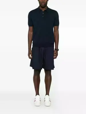 ERALDO Knitted Polo Shirt - Blue