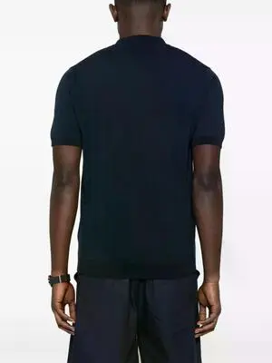 ERALDO Knitted Polo Shirt - Blue