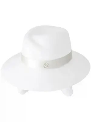 MAISON MICHEL Virginie Wool Fedora - White