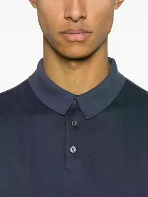 Fedeli Cotton Polo Shirt - Blue