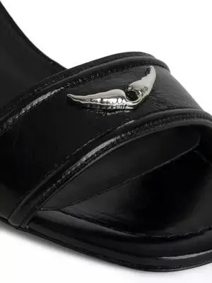 Zadig&Voltaire 63mm Caprese Wing Sandals - Black