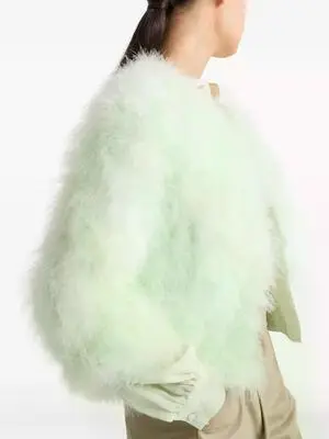 YVES SALOMON Feather Jacket - Green