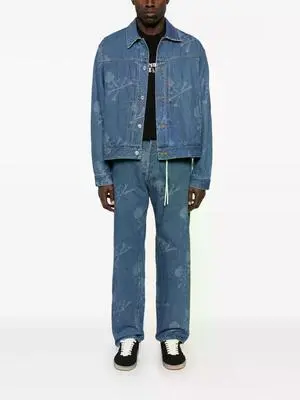 MASTERMIND WORLD Monogram-pattern Denim Jacket