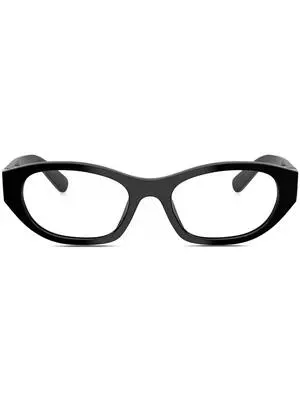 Miu Miu Oval-frame Glasses - Black