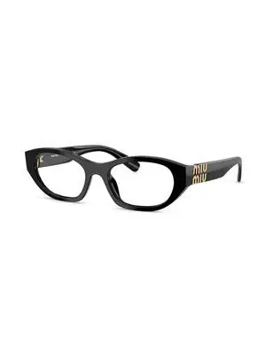 Miu Miu Oval-frame Glasses - Black