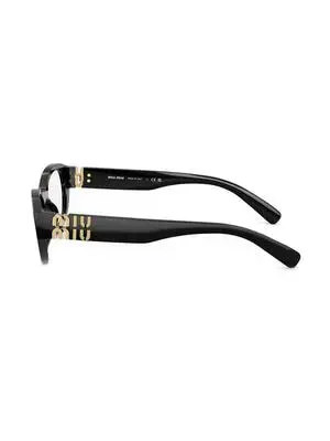 Miu Miu Oval-frame Glasses - Black