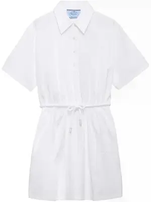 Prada Poplin Mini Dress - White