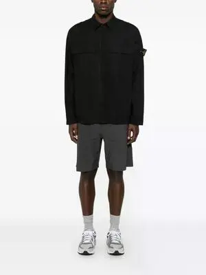 Stone Island Compass-badge Shirt Jacket - Black