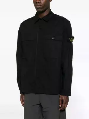 Stone Island Compass-badge Shirt Jacket - Black