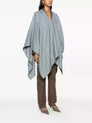 Fendi Ff Jacquard Cape