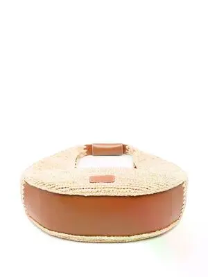 Staud Large Moon Raffia Shoulder Bag