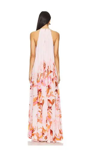 Rococo Sand Flared Maxi Dress - Pink