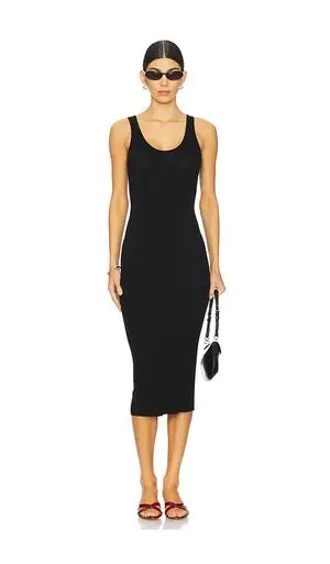 Enza Costa Ribbed Knit Tank Midi Dress