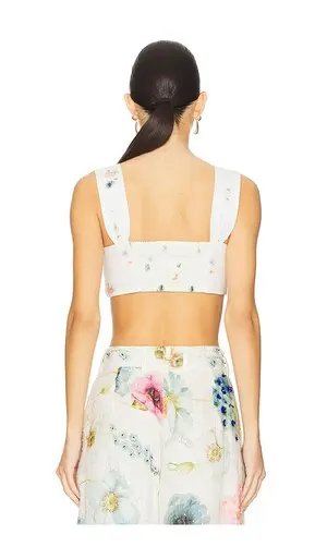 LA FUORI Blossom Belle Pleated Crop Top