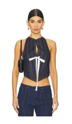 Lioness Butterfly Top With Halterneck And Front Tie Closure
