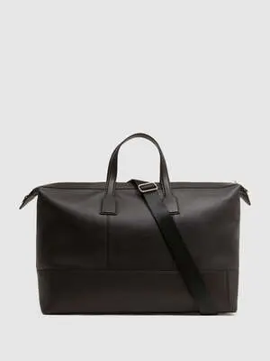 REISS Carter Leather Holdall