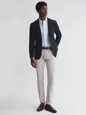 REISS Attire Slim Fit Textured Wool Blend Blazer