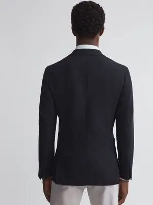 REISS Attire Slim Fit Textured Wool Blend Blazer