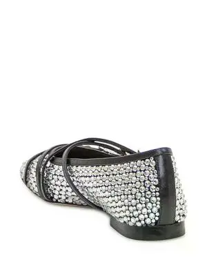 Mach & Mach Crystal Embellished Ballerina Flats