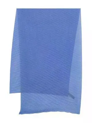 Emporio Armani Pleated Scarf - Blue