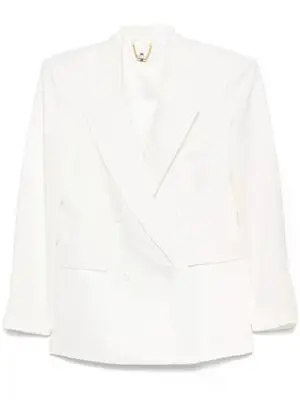 Elisabetta Franchi Double-breasted Blazer - White