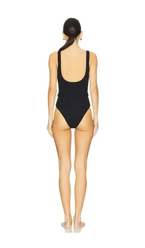 LA PORTE Mandy Hardware One Piece Swimsuit - Jet Black
