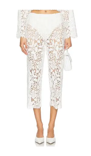 LA PORTE Gabrielle Capri - White Lace