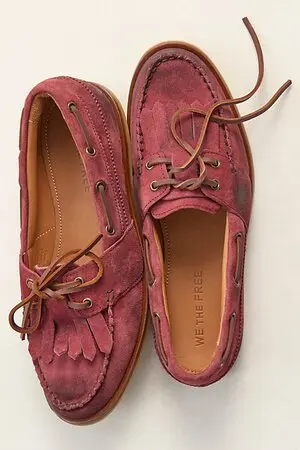 Free People We The Free Benny Boat Shoes - Wine