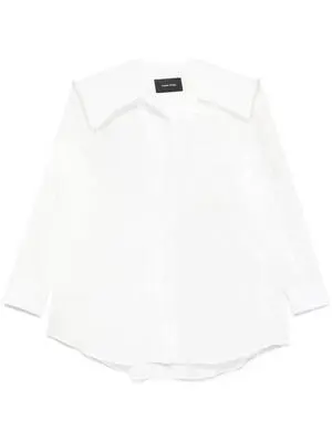 Simone Rocha Sailor-collar Puff-sleeves Shirt - White