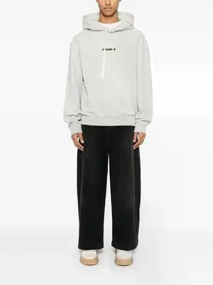 JIL SANDER Logo-print Hoodie - Grey