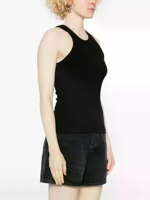 AGOLDE Ribbed-knit Tank Top - Black
