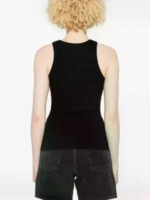 AGOLDE Ribbed-knit Tank Top - Black