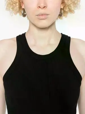 AGOLDE Ribbed-knit Tank Top - Black