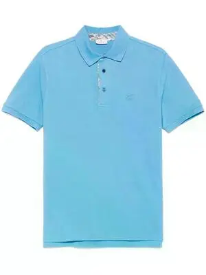 Etro Pegaso-embroidered Polo Shirt - Blue