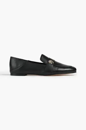 STUART WEITZMAN Wylie Embellished Leather Loafers