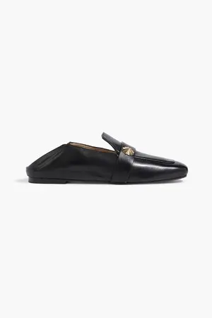 STUART WEITZMAN Wylie Embellished Leather Loafers