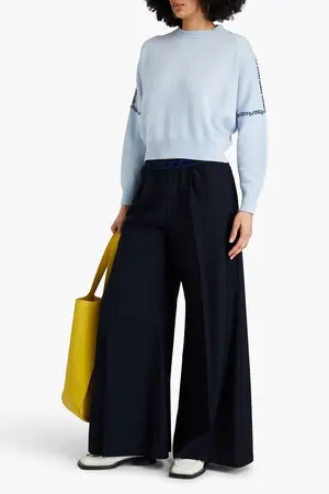 Marni Wool Wide-leg Pants - Navy